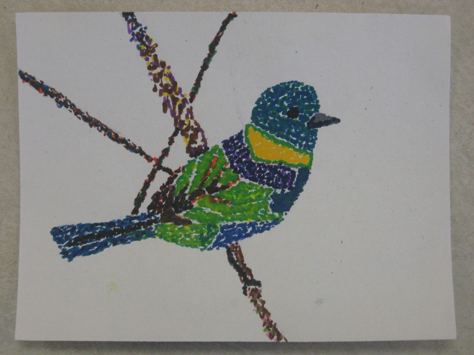 Miss Young's Art Room: 5th Grade Pointillism Birds