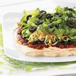Inspired Living: No-Fuss Mexican Cream Cheese Layered Chip Dip