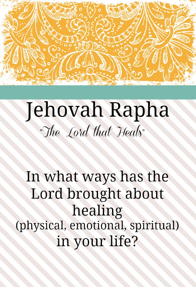 {All Things New}: Jehovah Rapha