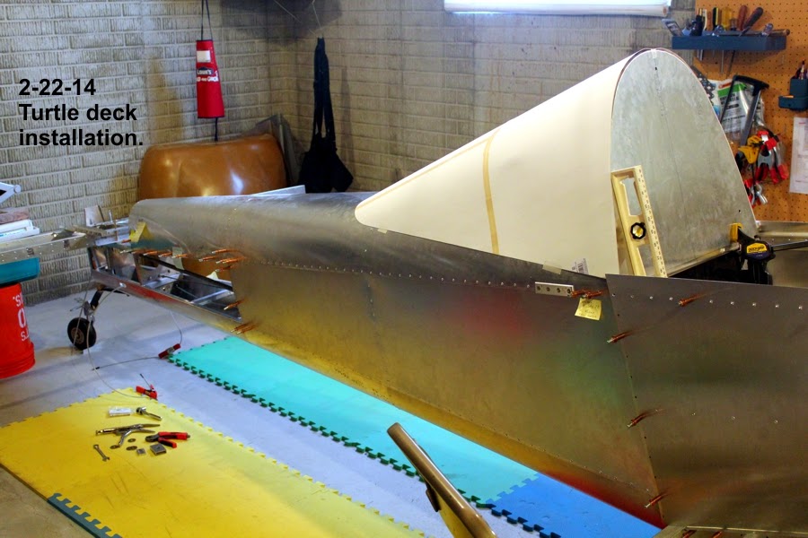 My CX4 Airplane Build Blog: Turtle Deck Installation