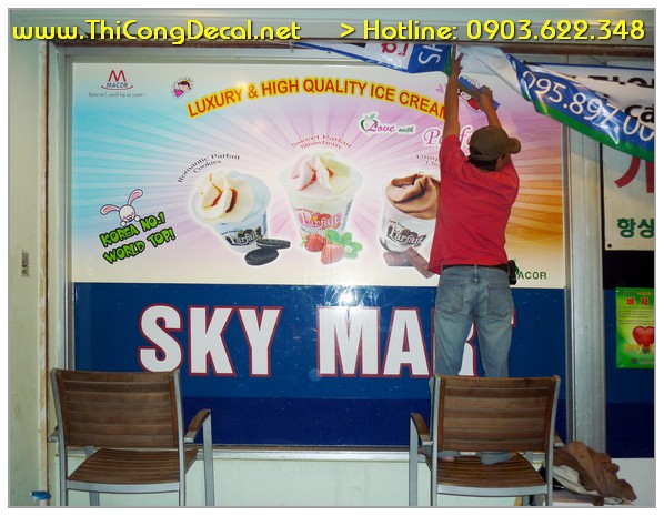 Dán Kính: Dán Poster, dán decal, dán pp trên sản phẩm quảng cáo, mô ...