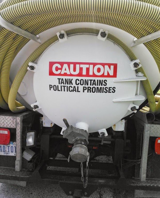 Caution Tank Contains Political Promises - Pics And Gifs