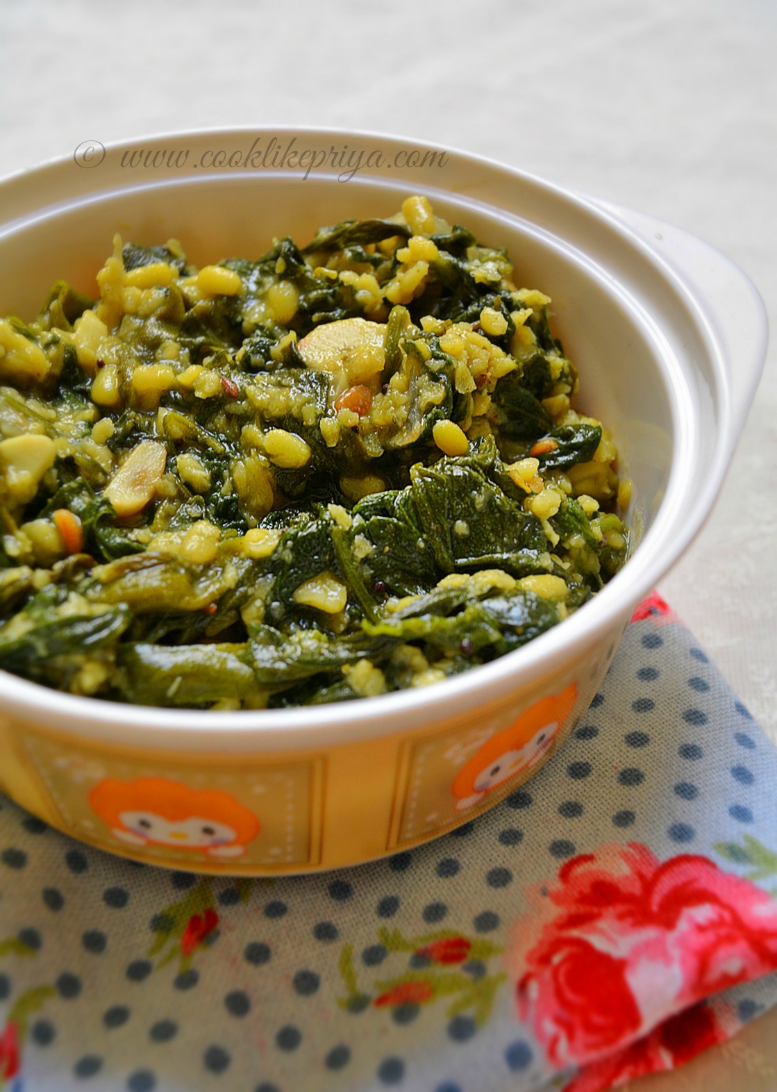 Cook like Priya: Paruppu Keerai Poriyal | Spinach Greens Stir Fry with ...