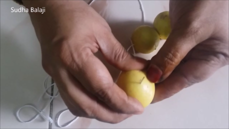 Lemon garland for Durga Aadi masam Pooja