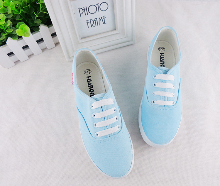 CL826 - Baby Blue & Baby Pink Canvas Shoe | Temptations