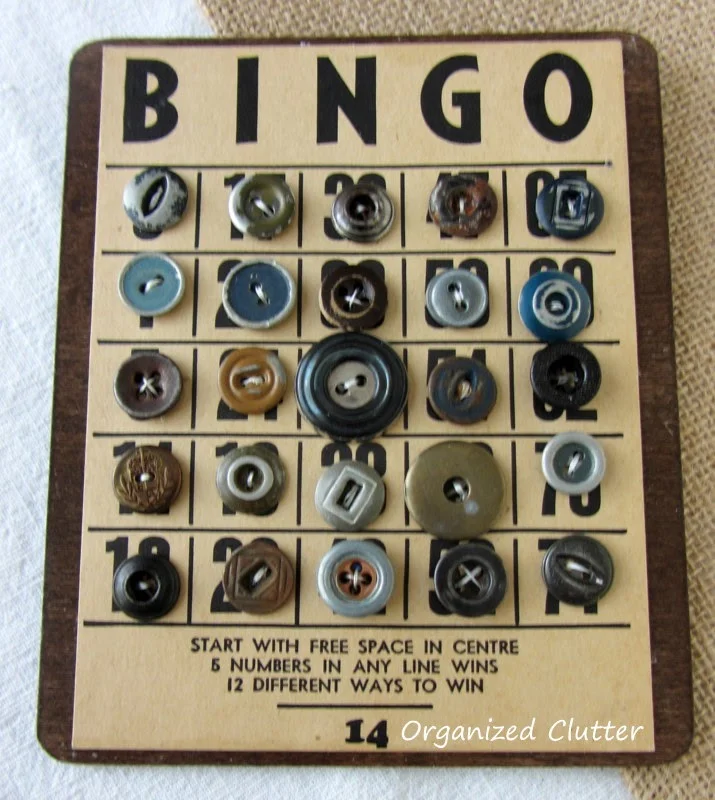 Bingo Cards, Buttons, & a Junky Little Drawer - Organized Clutter