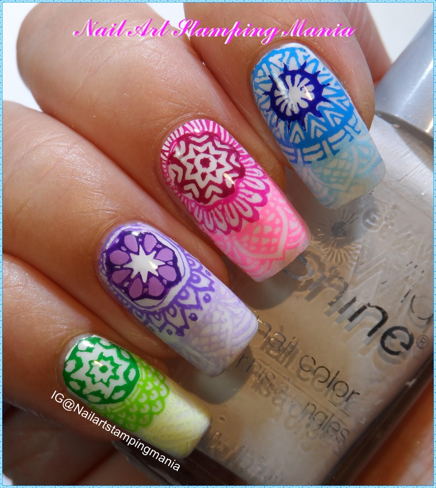 Nail Art Stamping Mania: Mandala Manicure with Cici&Sisi Layered ...