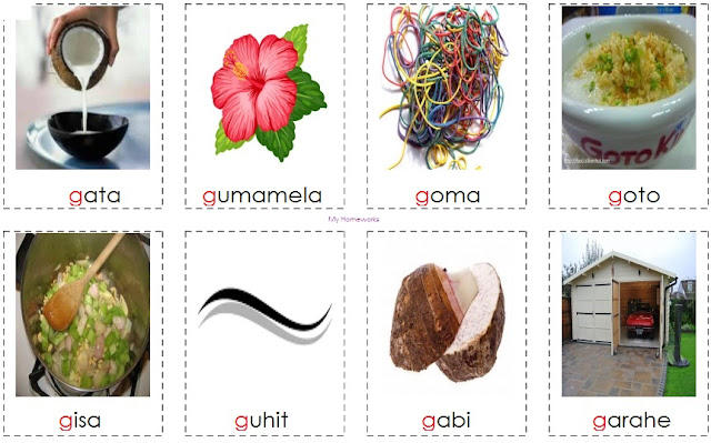 My Homeworks: MGA SALITANG NAGSISIMULA SA LETRANG "Gg" (may larawan)