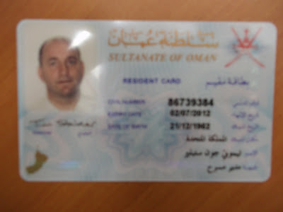 Tim In Oman: Resident's card