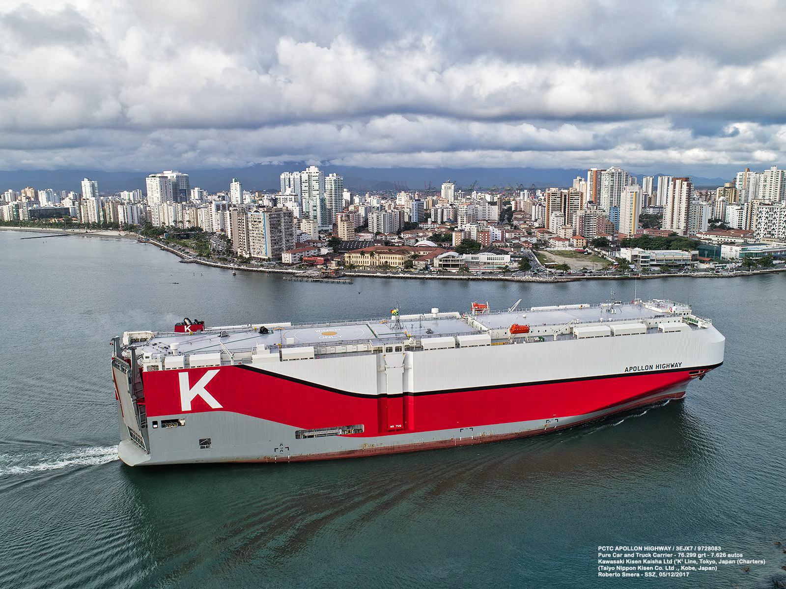 Santos Shiplovers: PCTC Apollon Highway / 3EJX7, Arriving Santos ...