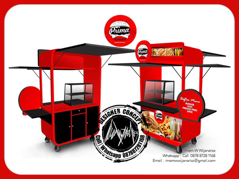 Desain & Produksi Gerobak: Desain Gerobak Prima Burger