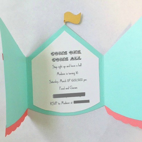 DIY in the Forest: CIRCUS TENT INVITATIONS