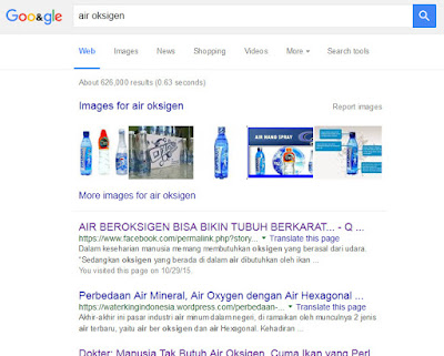 Isi atau Isu?: Air Beroksigen: Lebih sehatkah?