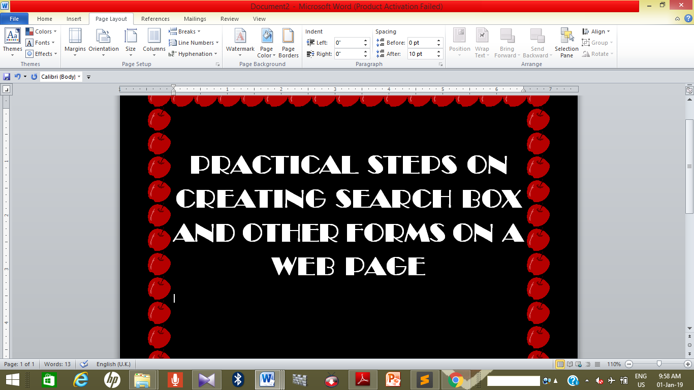 Practical Steps On Creating Search Box And Other Forms On A Web Page Beginners Coding Home