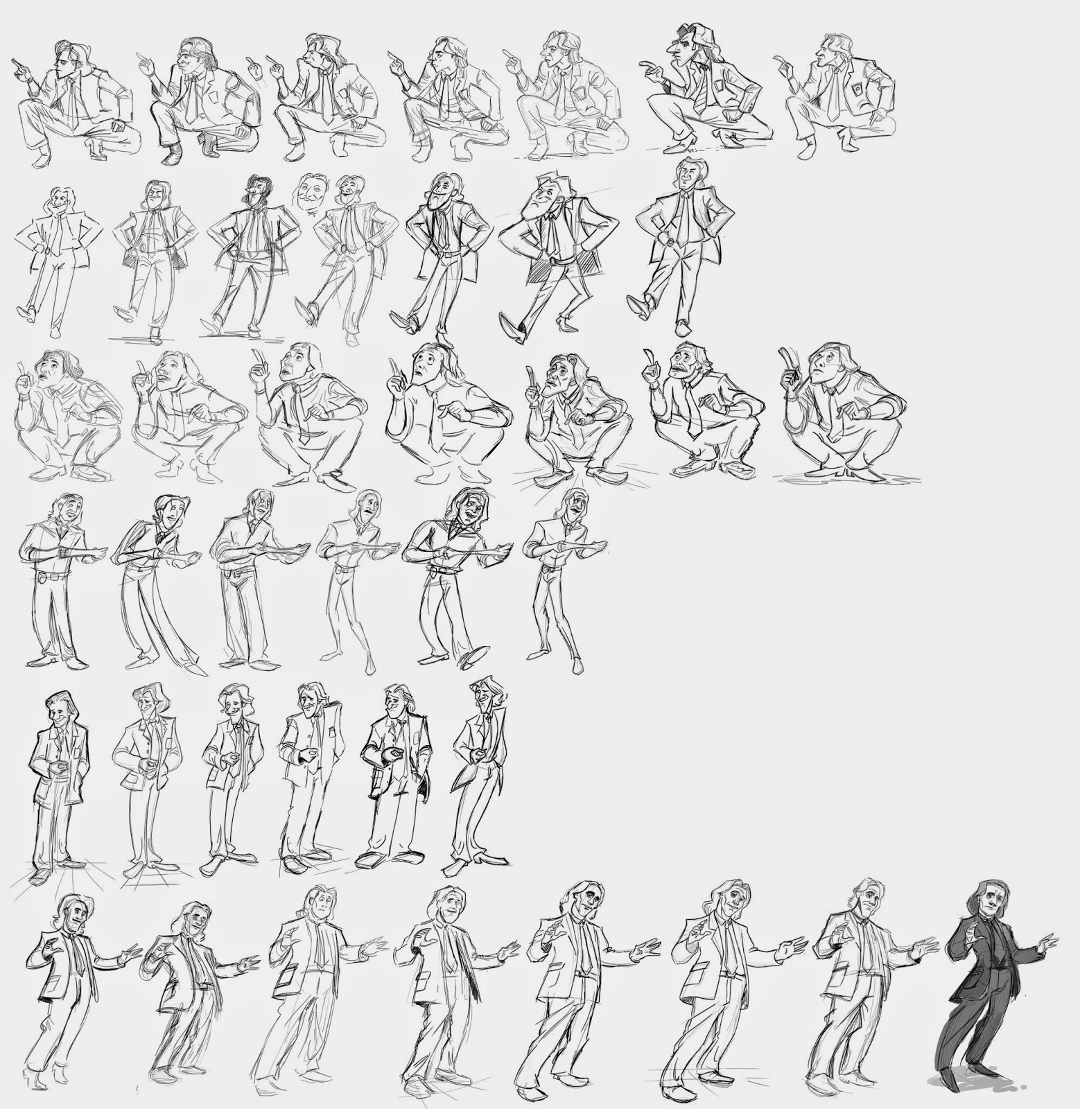 Learning drawing principles: sketches figures