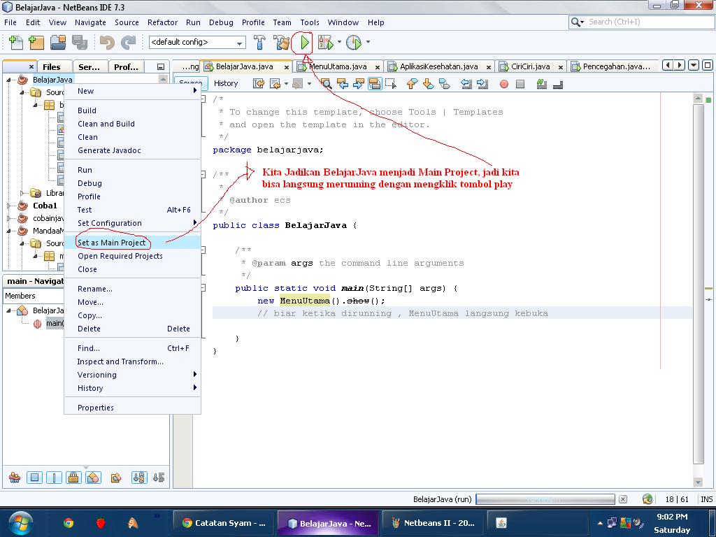 Belajar Java : Membuat Aplikasi Sederhana I (2) | Catatan Syam