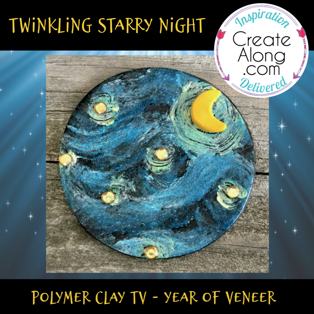 Starry Night Polymer Clay Veneer DIY Video