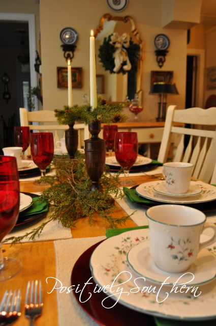 Simple Christmas Tablescape | Positively Southern