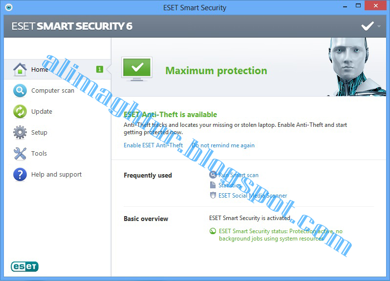 Cara Aktivasi ESET Smart Security 6 Full Version ~ JASINDO - Service