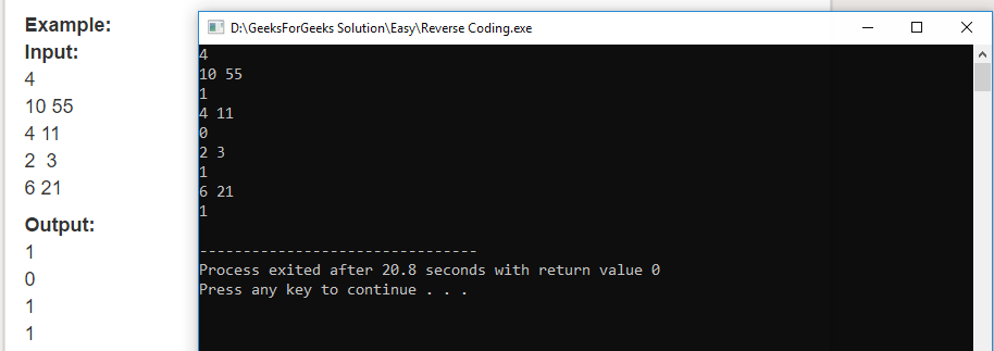 Geeksforgeeks Solution For " Reverse Coding