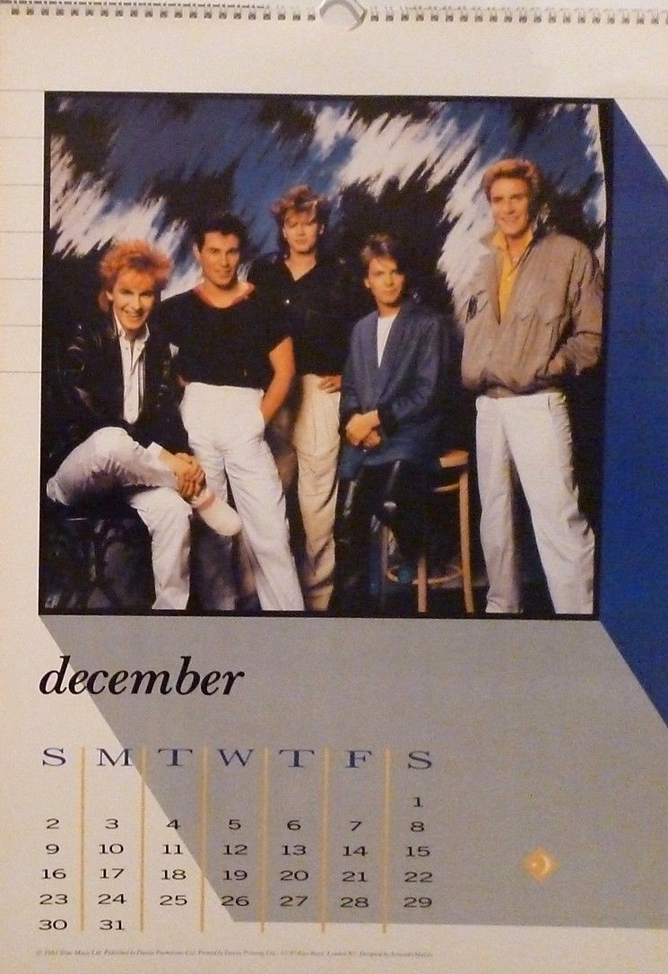 Top Of The Pop Culture 80s: Duran Duran Calendar 1984