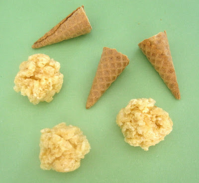 Ice Cream Cone Crispy Treats - The Lindsay Ann
