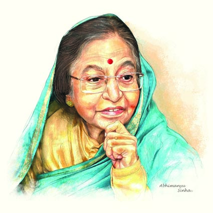 pratibha patil potrait | illustration
