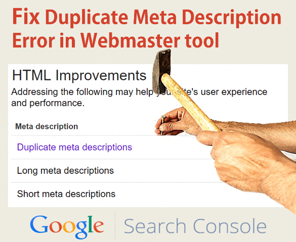 Fixing Duplicate Meta Description Error in Search Console - Improve HTML SEO