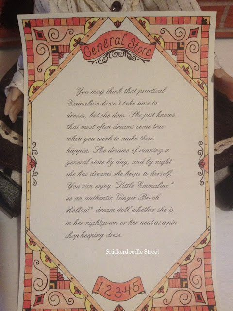 SNICKERDOODLE STREET: *REVIEW* Emmaline Dream Doll - Ginger Brook Hollow