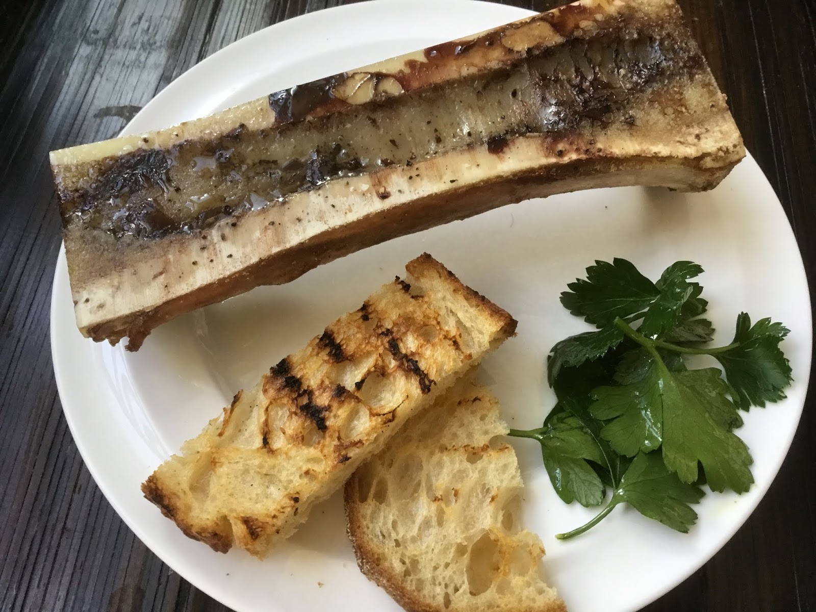 Home on my Range: Roasted Marrow Bones with Toast and Parsley Salad