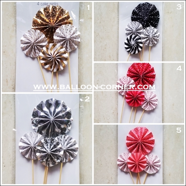 Cake Topper Model Paper Fan