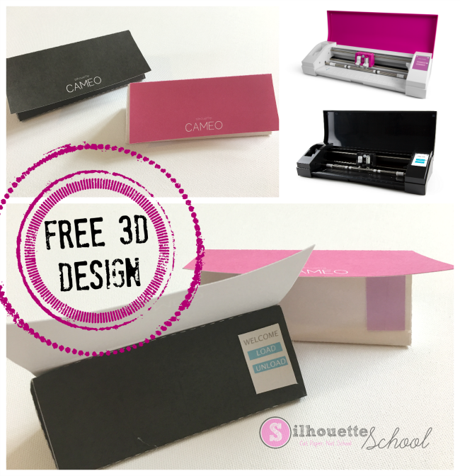 Free 3D Pink and Black CAMEO Cut File - Silhouette School