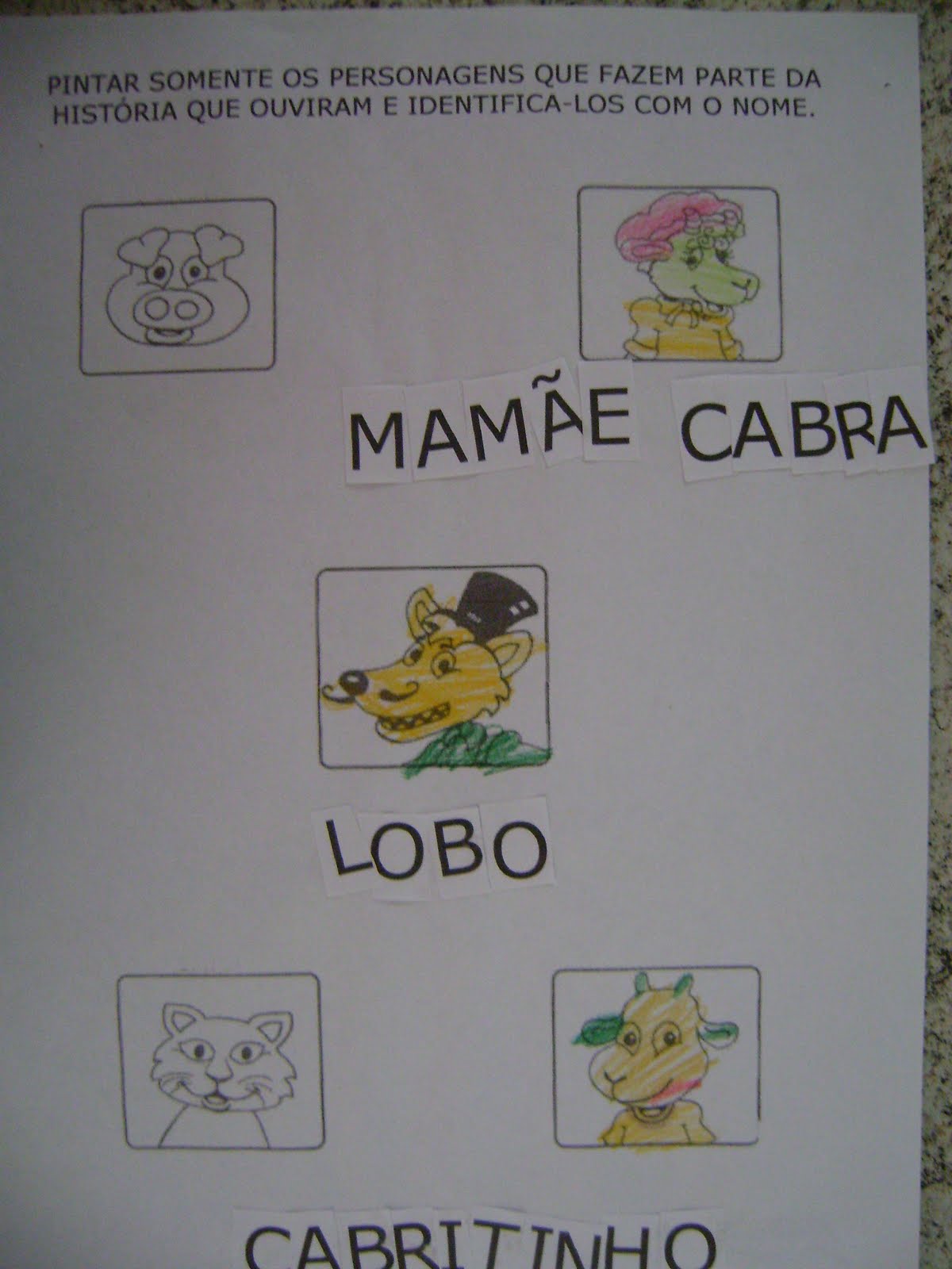 Escola Municipal Taquaral : Fábula "O lobo e os sete cabritinhos"