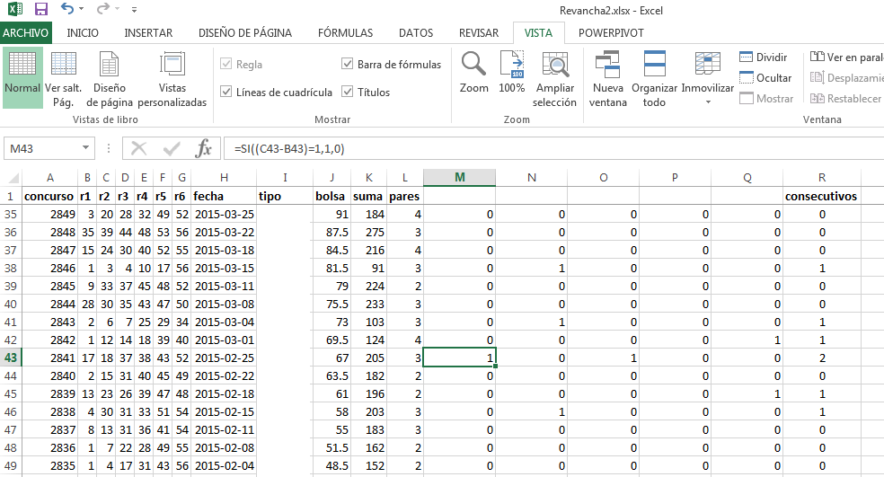 Cómo encontrar números consecutivos en Excel 2013 - Pathros