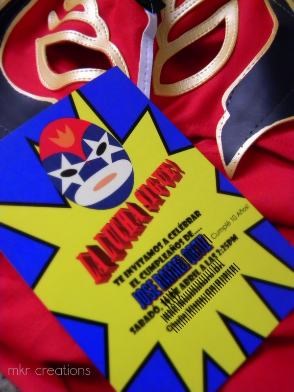 MKR Creations: Wrestling (Lucha Libre) Invitations