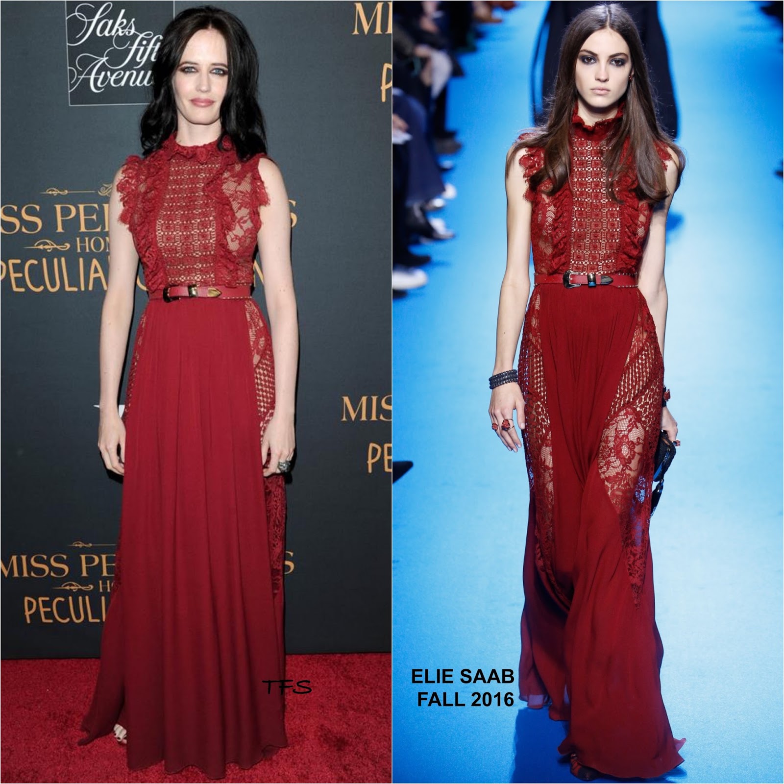 Eva Green in Elie Saab at the 'Miss Peregrine's Home For Peculiar ...