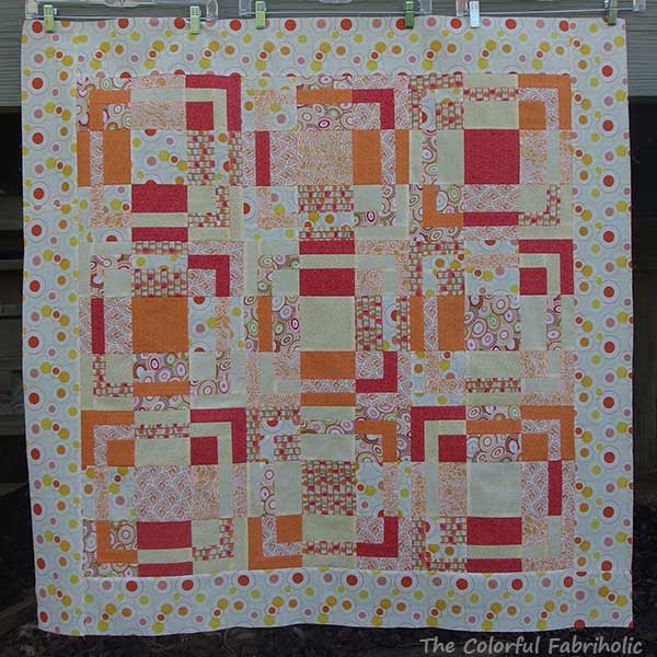 The Colorful Fabriholic: Framed Nine Patch Tutorial, Part 2