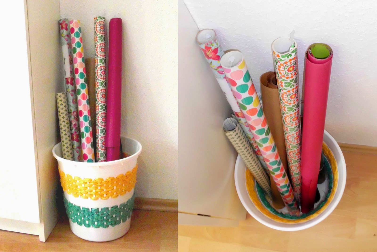 Curious and Catcat: DIY upcycled 1€ trash can