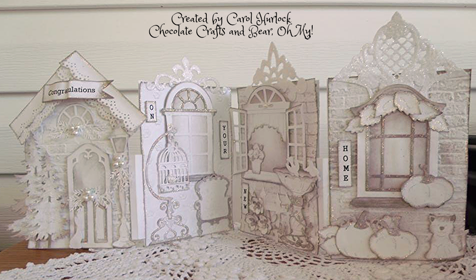 Chocolate Crafts and Bears, Oh My: CottageCutz Shabby Chic New Home Card
