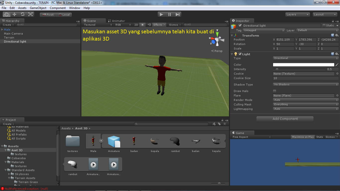 Dunia Game dalam Coretan: UNITY 3D :: Penerapan Animasi dan Terrain 3 ...