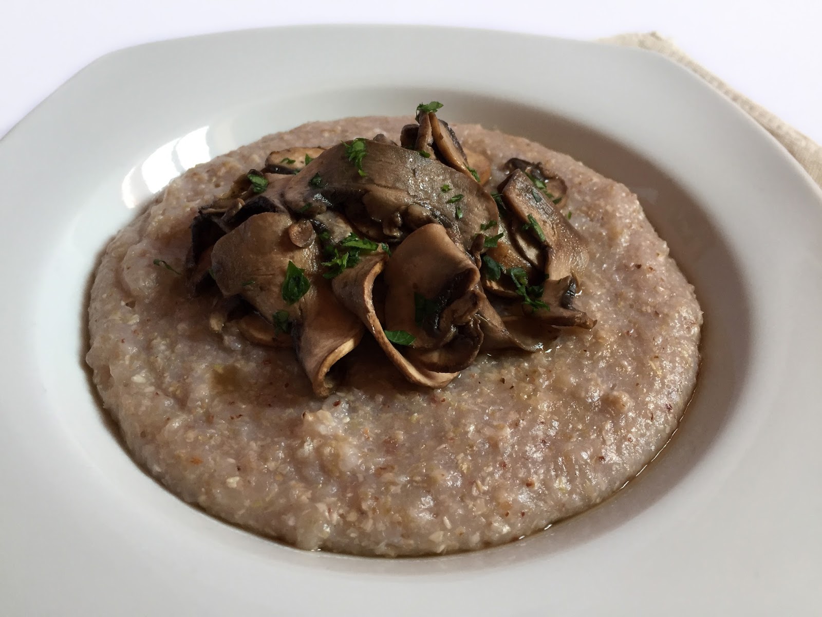 Inglourious Bananas: Buckwheat Polenta with Roasted Mushrooms ...