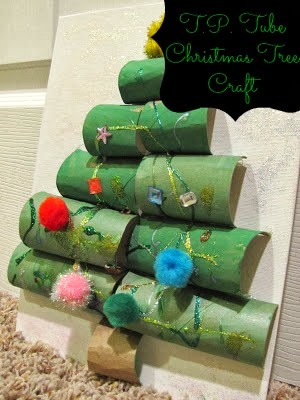 Recycled Paper Tube Christmas Tree | School Time Snippets