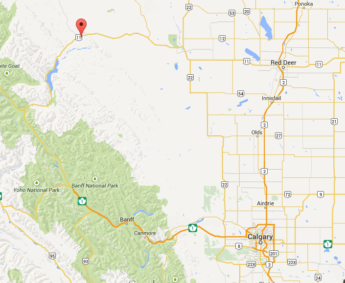 The view from here: Nordegg, Alberta