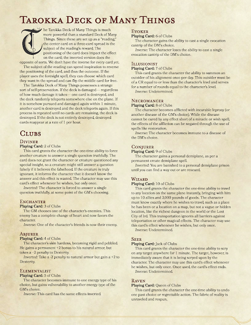 SunD&Day: Tales of the Multiverse: Tarokka Deck of Many Things