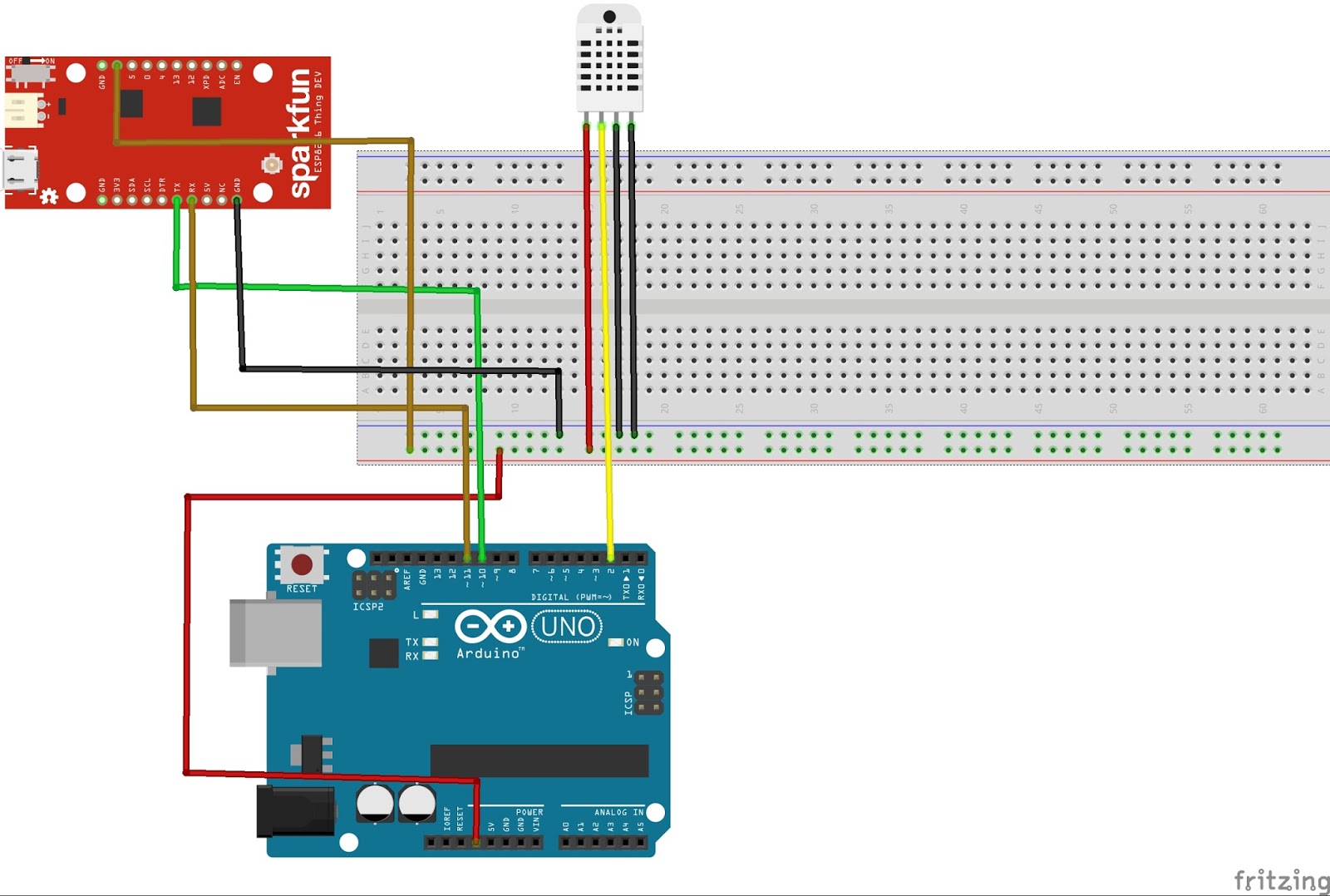 ArduinoWorld: IOT ESP8266 send Temperature and Humidity to web server Thingspeak. โชว์ค่าการวัด ...