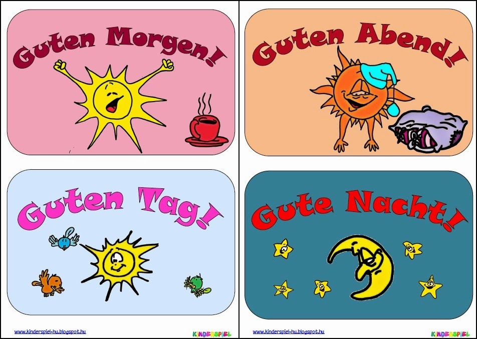 Kinderspiel: Begrüßungen bunt