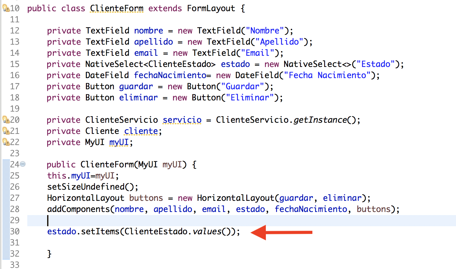 Desarrollo de Aplicaciones en Java: 2018