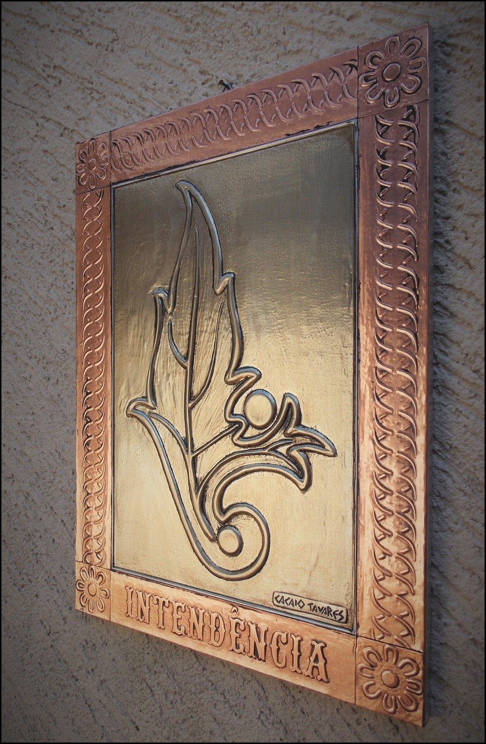 Cacaio Tavares - Atelier Arte Relevo em Metal - Brasil: QUADRO FOLHA DE ...