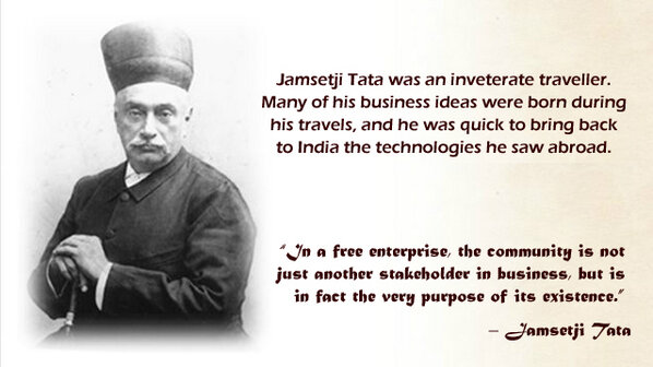 Jamsetji Tata, founder of India's first Iron and Steel factory (1907)