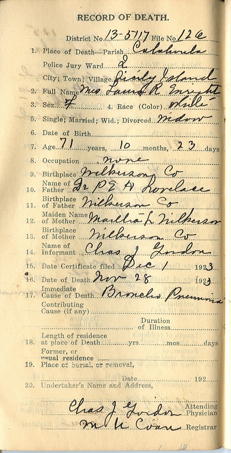 Roots From The Bayou: The John Enright Family